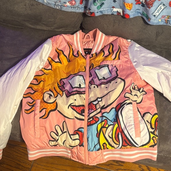 Nickelodeon | Jackets & Coats | Nickelodeon Pink And White Cartoon ...